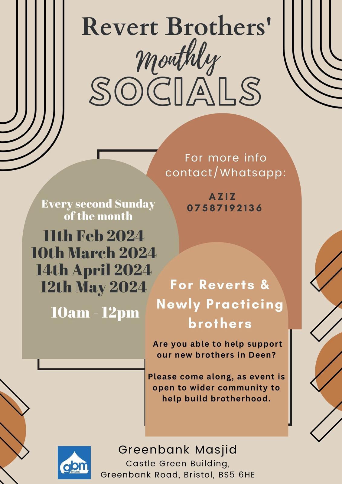Revert Brothers’ social – Greenbank Masjid
